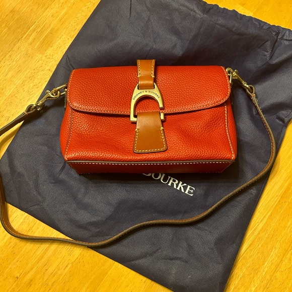 Dooney & Bourke | Bags | Downey And Burke Red And Brown Crossbody ...